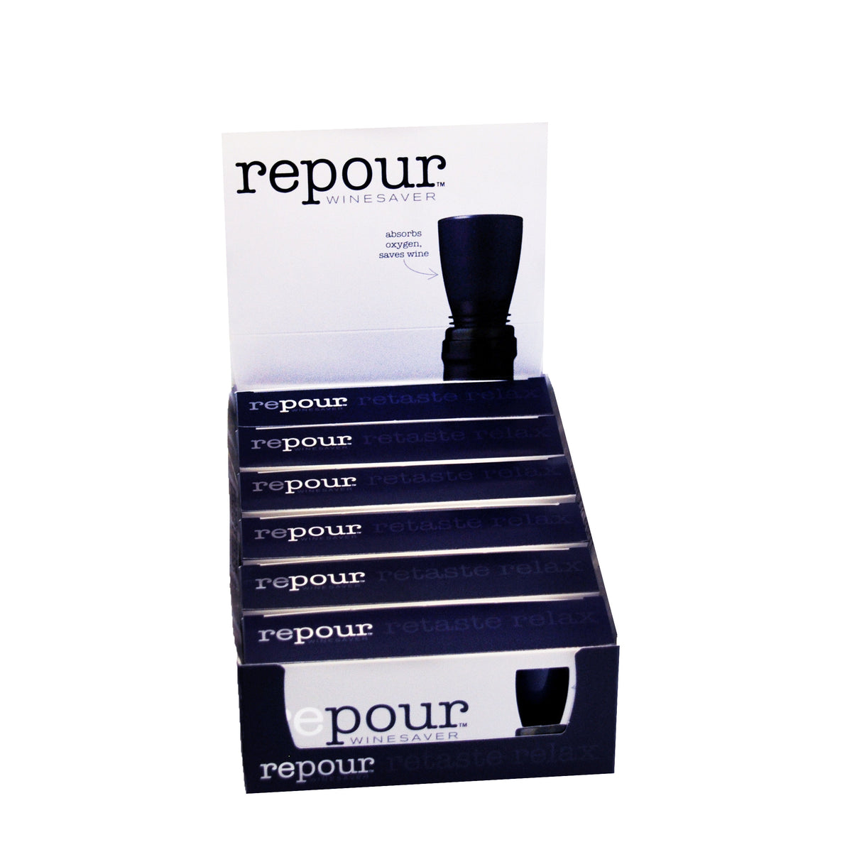 Repour Wine Saver - 4-Pack POP Display - 6 Count